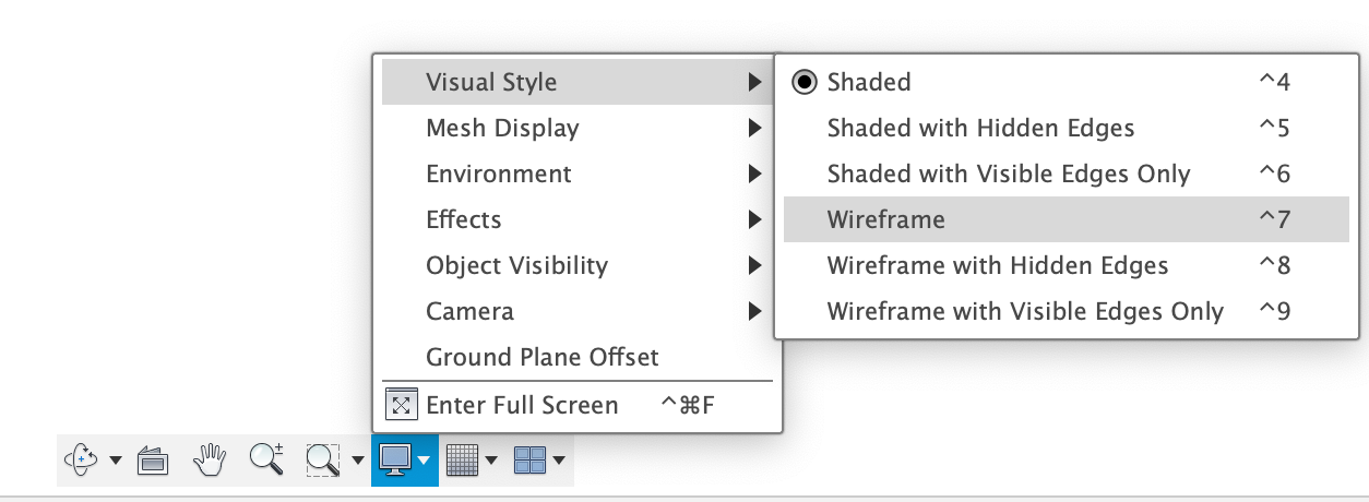 How to change the display style of a model in Fusion
