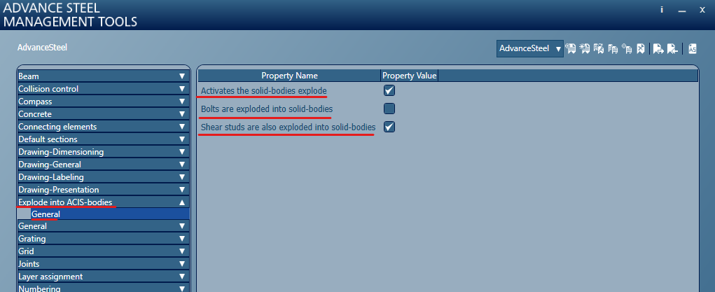 3D model objects not exploded to solids, but to lines in Advance Steel