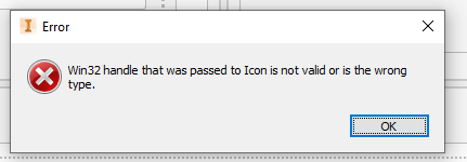 "Win32handle that was passed to icon is not valid or is the wrong type" when opening files from ...