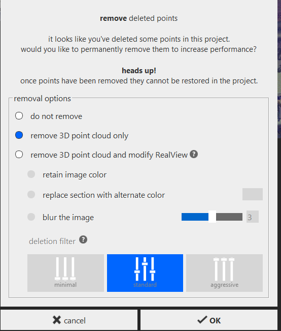 How to export and save parts of a ReCap Pro project