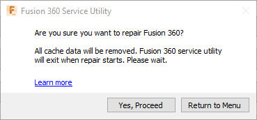 Overview of Repair Fusion Command from Fusion Service Utility