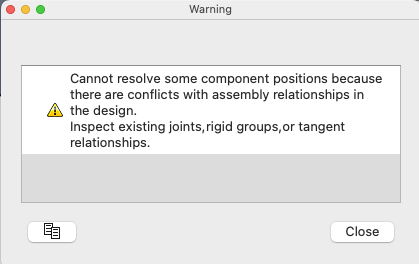 "Cannot resolve some component positions..." when applying a Tangent Relationship in Fusion