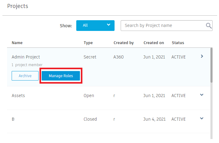 After transferring ownership of a hub some of projects are marked with ...
