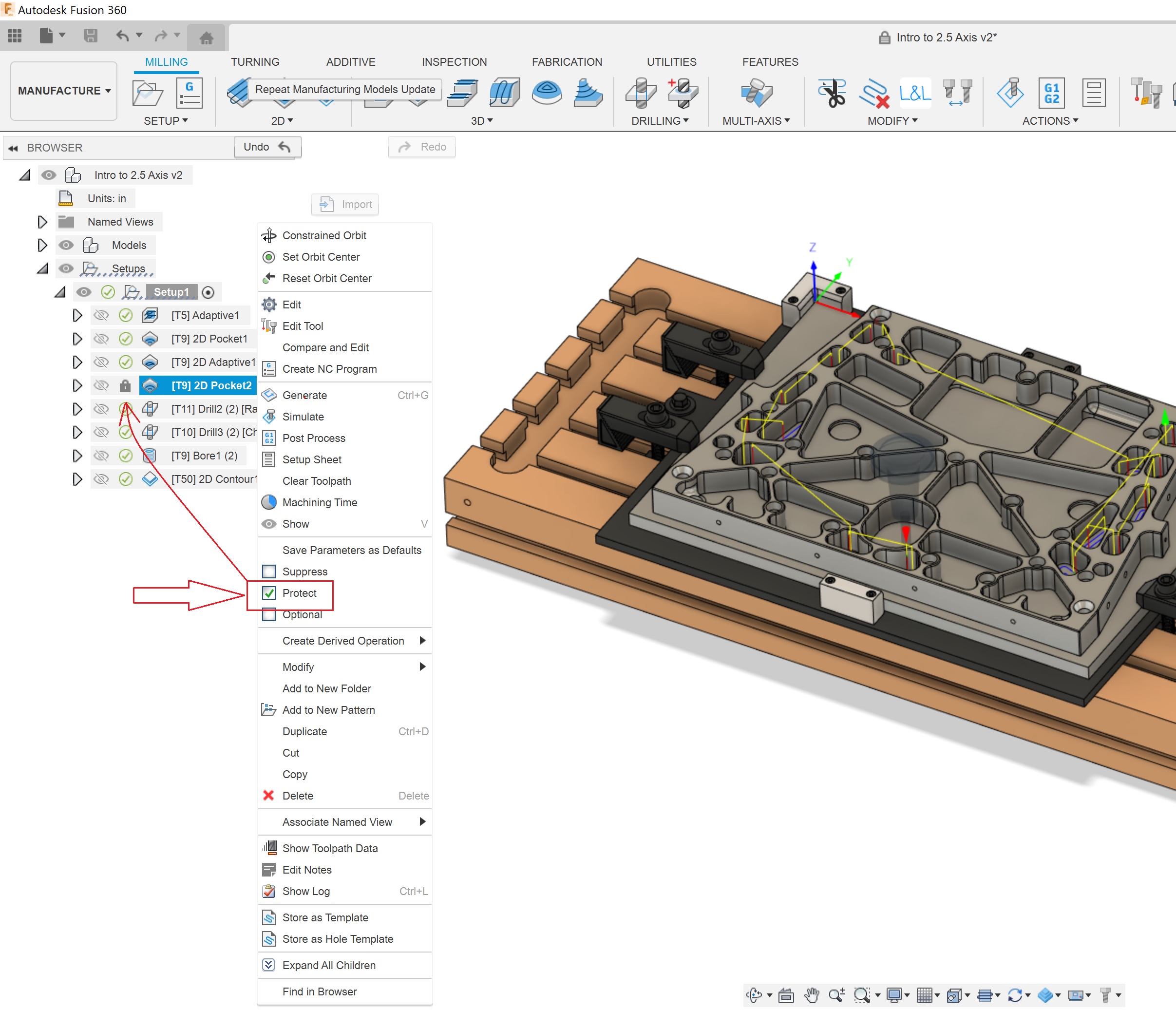 Pocket Selection Has Missing Selections When Generating A Toolpath In 4671