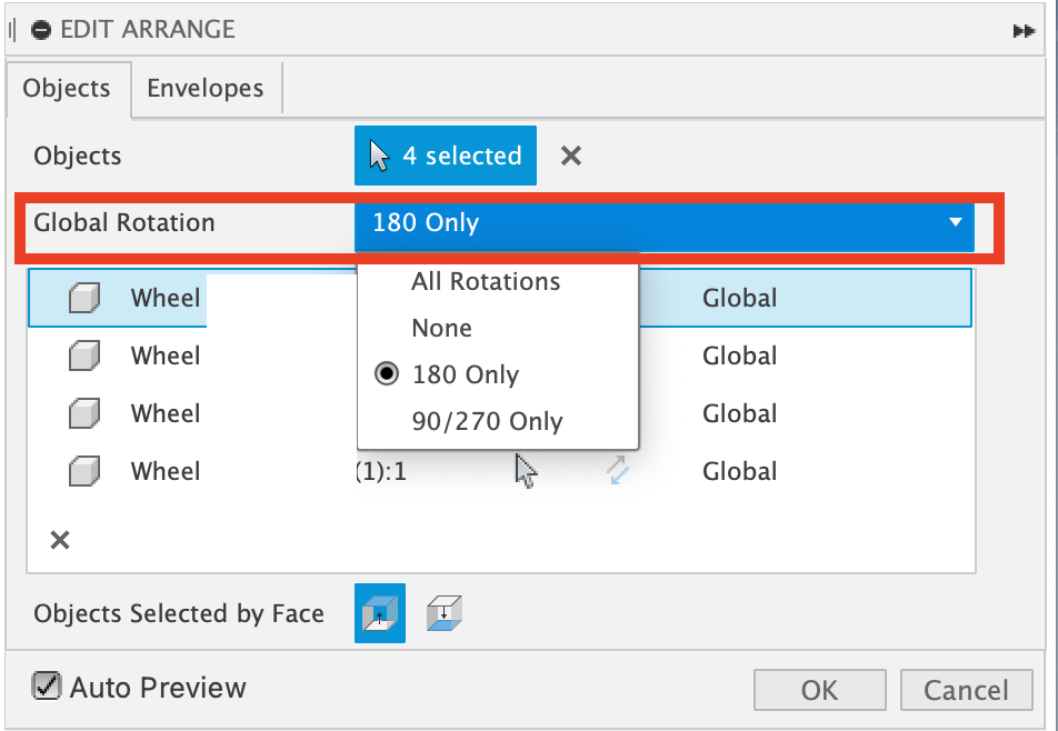 Parts do not rotate when using Arrange in Fusion