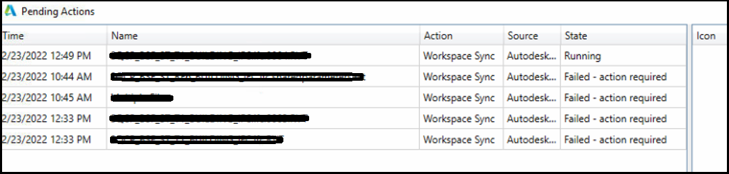 Desktop Connector keeps displaying a message that there are pending actions with "Failed ...