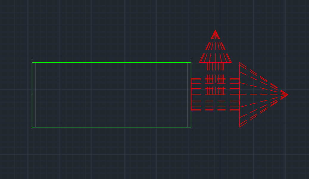 Attacher arrow drawn with hidden lines in CADmep