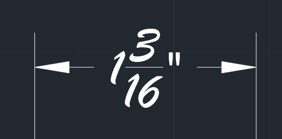 No space between integer and fraction in dimension in AutoCAD