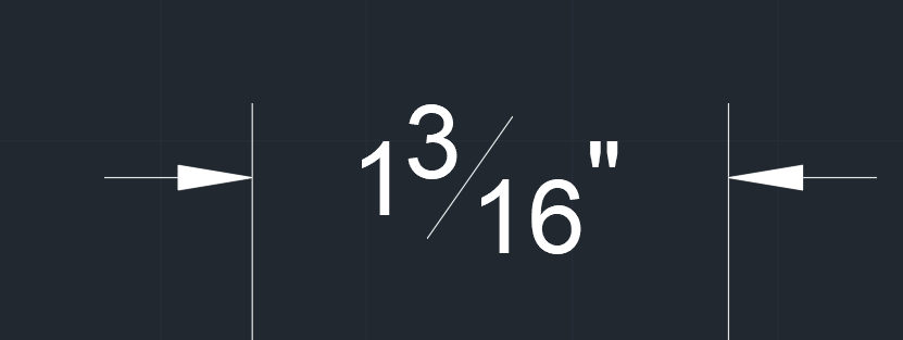 No space between integer and fraction in dimension in AutoCAD