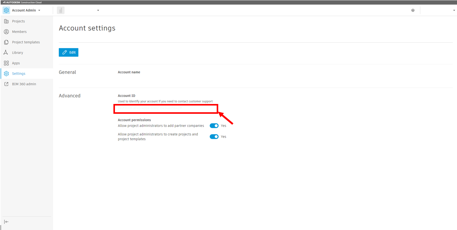 "Project could not be created" when trying to create a new project from a template in ACC