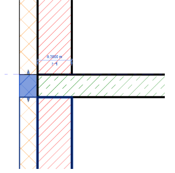 How to connect the insulation layer of walls divided by a slab in Revit