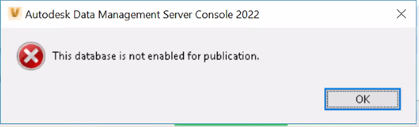 Unable to replicate Vault professional database due to message 'this ...