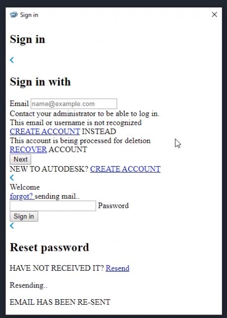 Após a ativação do login único da Autodesk (SSO), o processo de login ...