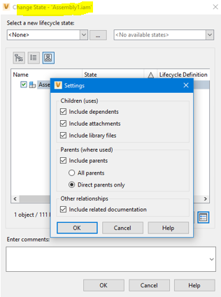 Settings in "Change State" item overwrite settings from "Change State ...