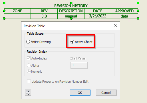 How to insert text manually into a Vault Revision table