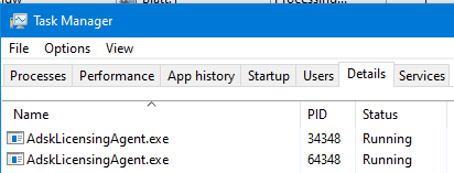 Two AdskLicensingAgent.exe are starting, when using Plot Manager in ...