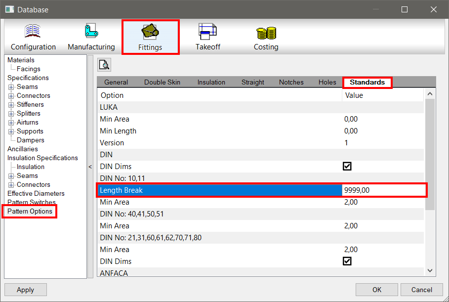 Item Area property doesn't display "Min Area" value set for DIN ...