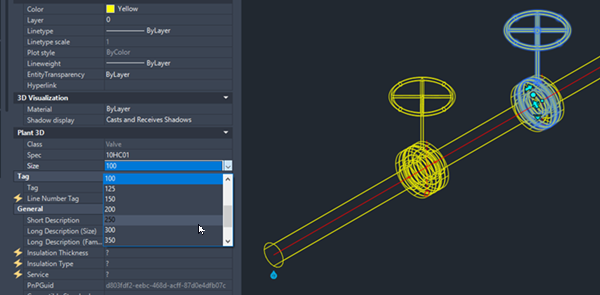Only one size is listed for the property "Size" in Property Palette ...