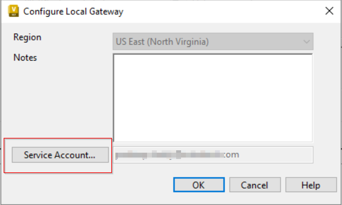 How to change the Service Account used for Vault Gateway configuration?