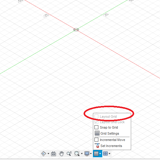How to turn off the sketch grid in Fusion 360