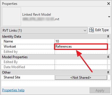 For a particular project member, the geometry from the RVT link is not ...