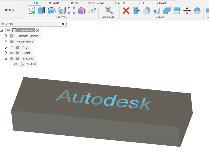How To Cut Text Engraving Into Solid Plate Body In Fusion 360 Fusion 360 Autodesk 