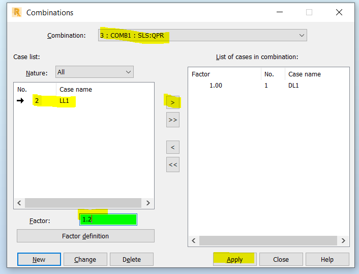 "Required types are not ascribed to SLS combinations. Calculations may be incorrect" warning ...