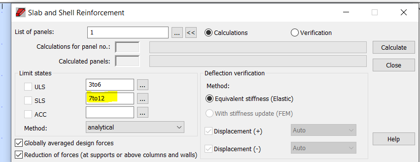 "Required types are not ascribed to SLS combinations. Calculations may ...
