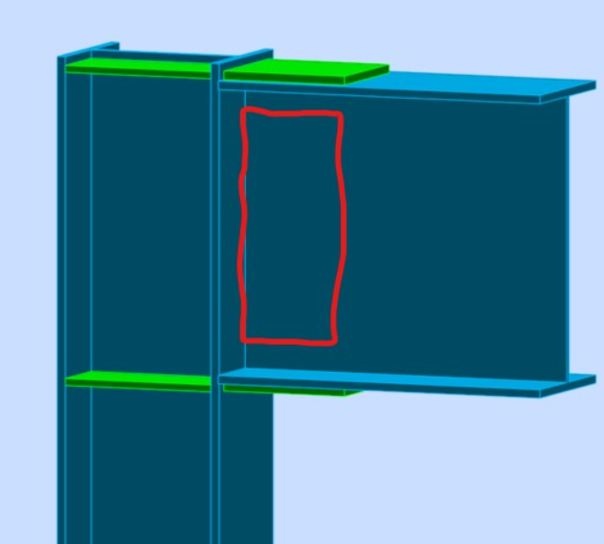 It is not possible to define vertical plate for beam web in Beam to Column Flange steel ...