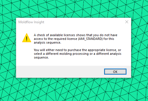 "A check of available license shows that you do not have access to the required license (AMI ...