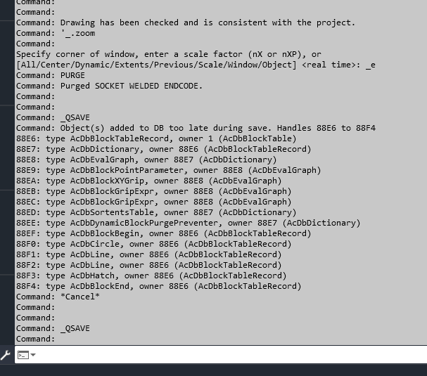 Error "Object(s) added to DB too late during save" is shown when trying to save a P&ID drawing ...