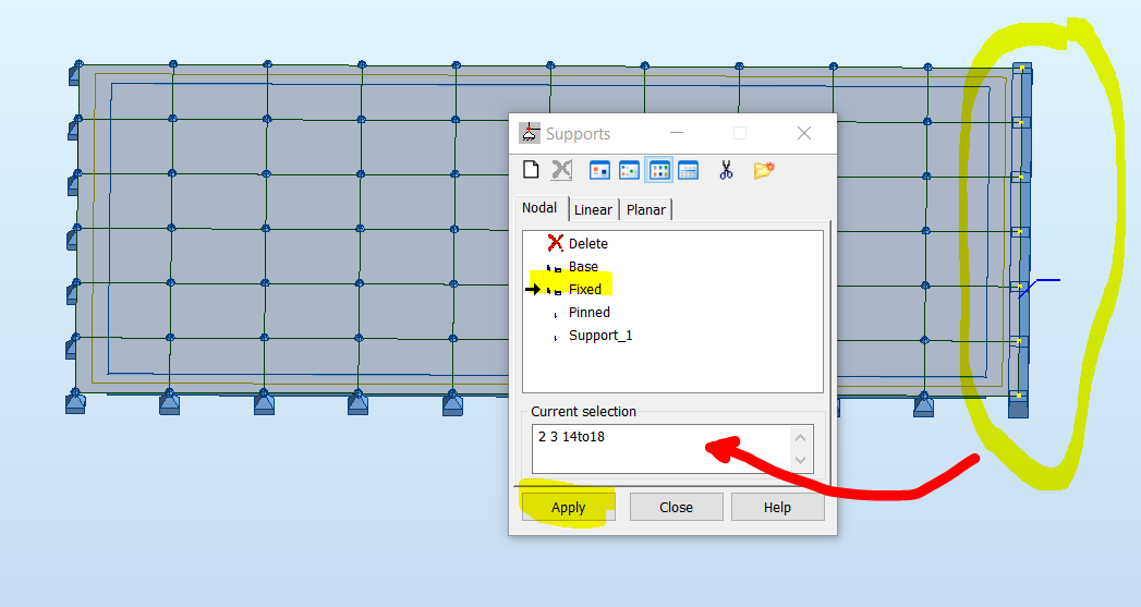 Linear support not recognized for panel supported with planar non-linear support in Robot ...