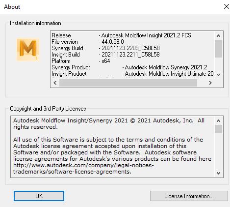 Impossible de trouver une version spécifique de Moldflow 2021 dans Autodesk Account pour le ...