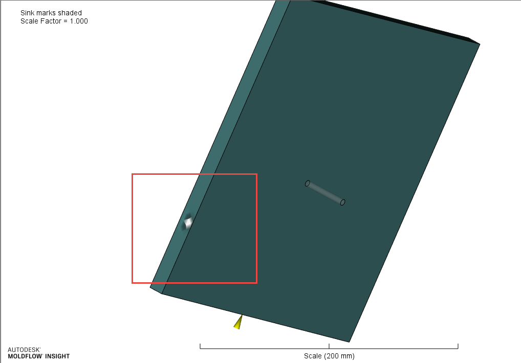 Sink mark shaded result shows visual holes on a Dual Domain mesh in ...