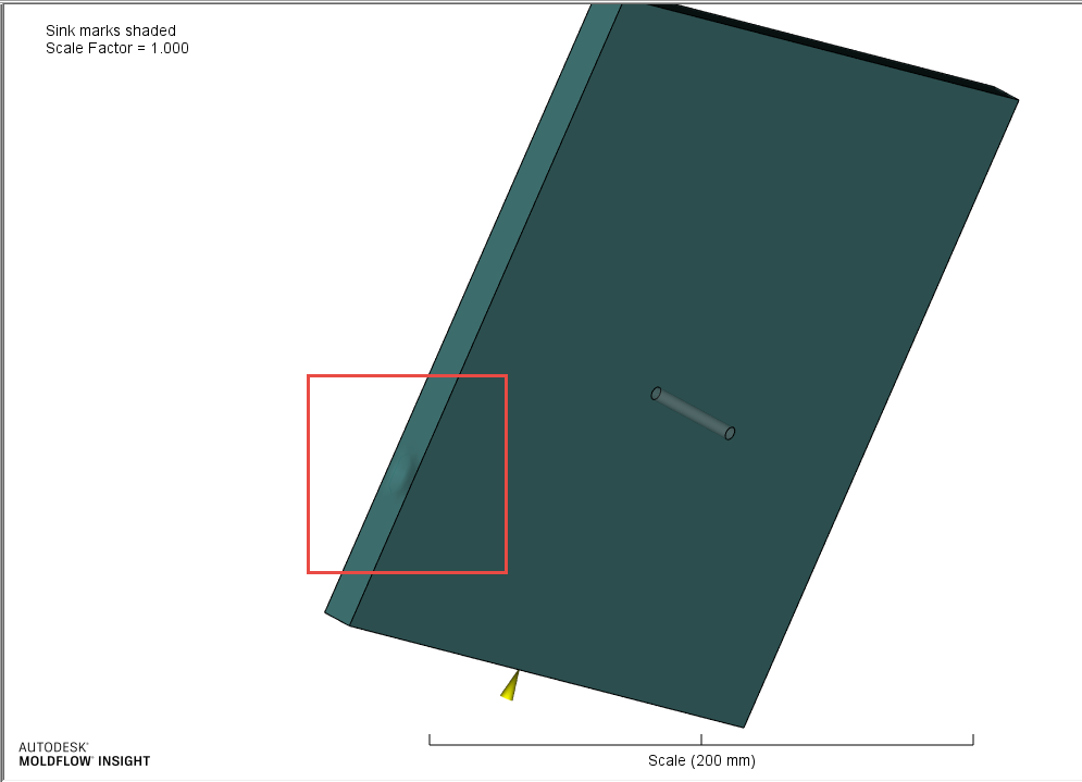 Sink mark shaded result shows visual holes on a Dual Domain mesh in ...