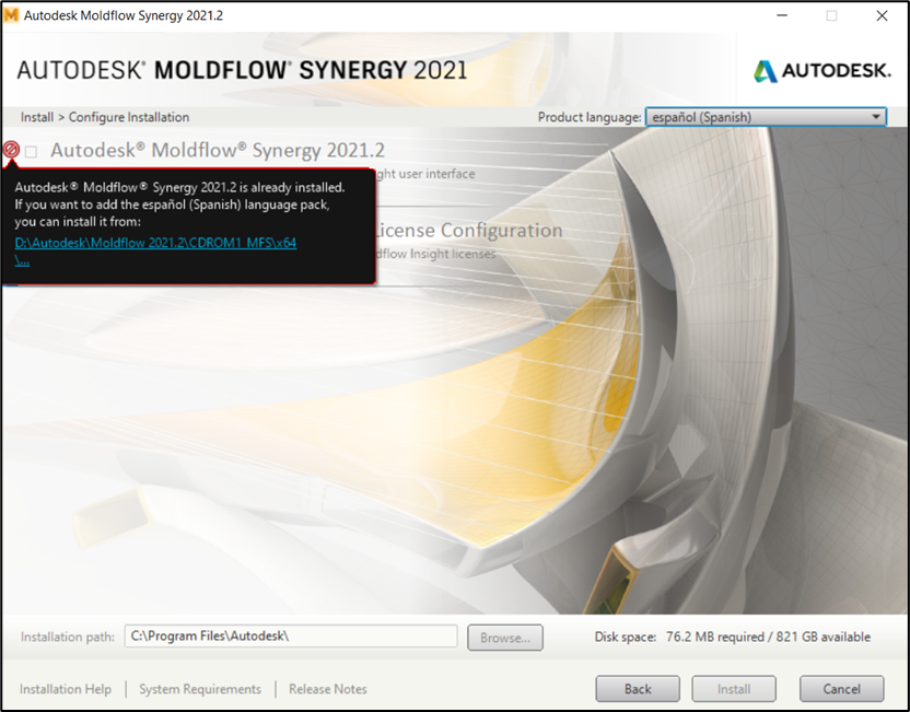 Results are displayed in another language when Moldflow Synergy is set ...