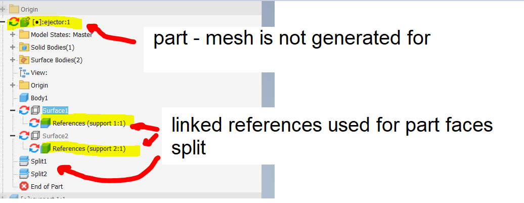 Mesh Completes But Some Parts Are Not Meshed In The Assembly Inventor Nastran