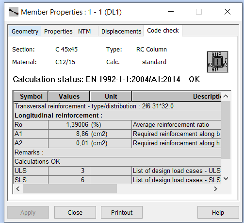 How average reinforcement ratio is calculated for RC columns required ...