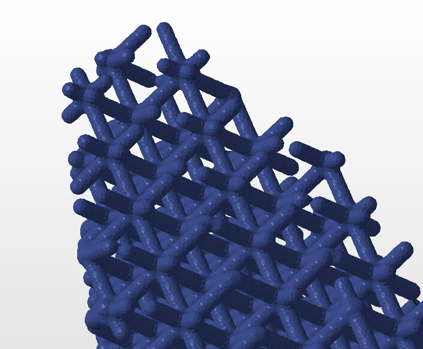 Fine and detailed lattice structures are generated too coarsely in Netfabb.