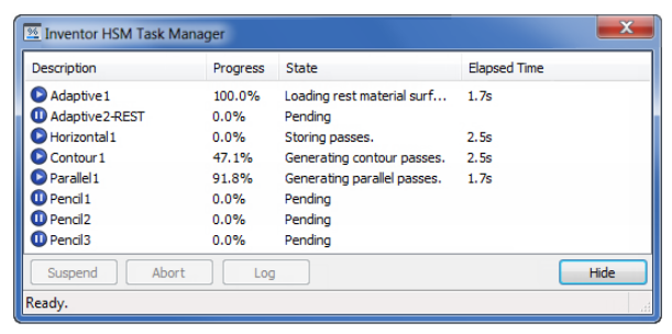 How to generate toolpaths in the background without waiting for them to finish in Inventor CAM.