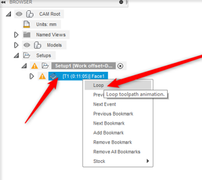 Toolpath Simulation keeps repeating on a loop in Fusion 360
