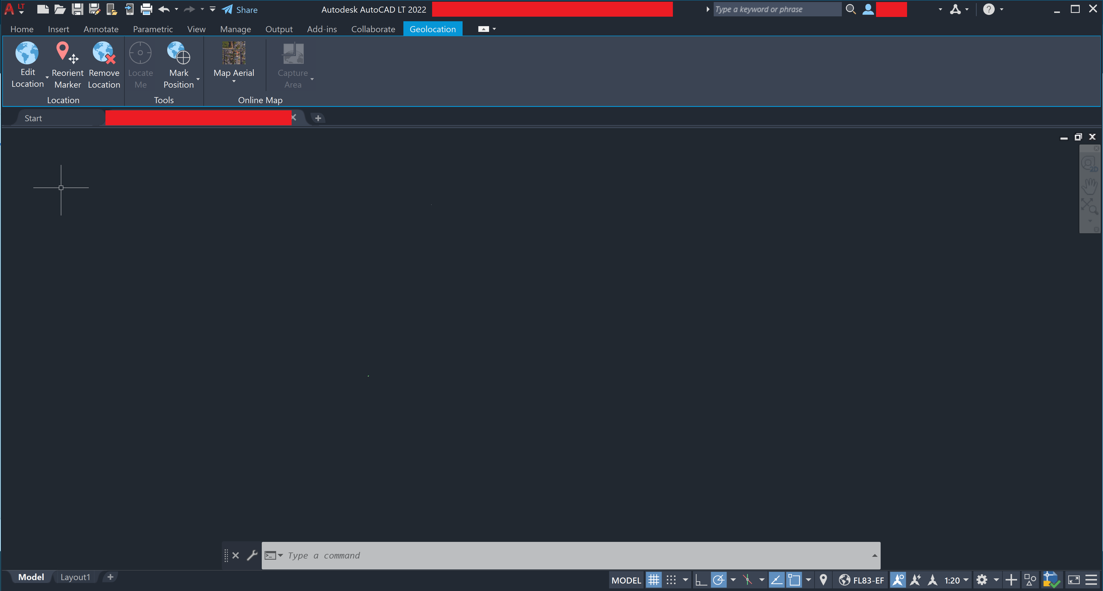 Blank black screen when opening a DWG in AutoCAD