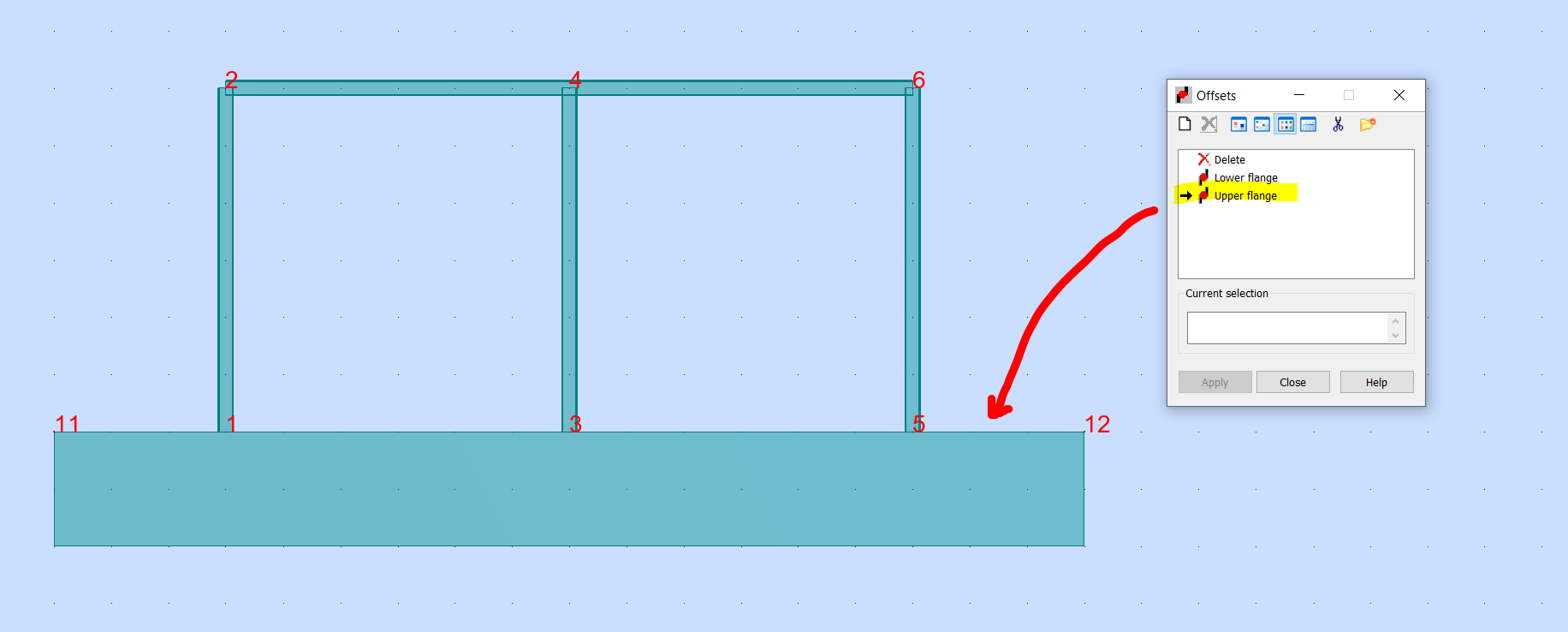 How to simulate portal frame supported on top surface of large depth ...