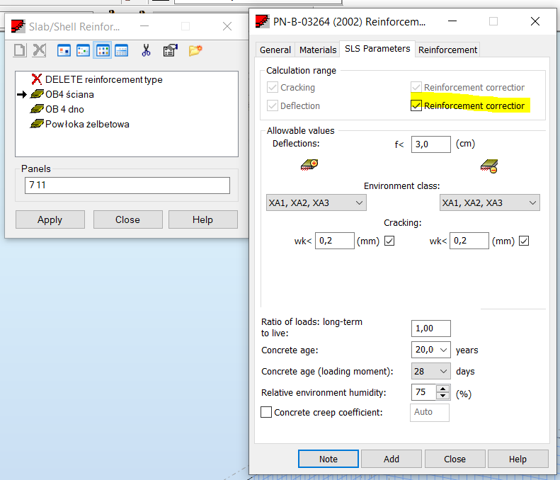 Different reinforcement calculated for RC wall prior after panel division in Robot Structural ...
