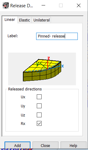 Understanding linear releases for panels in Robot Strctural Analysis