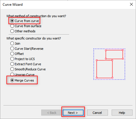 Chaining a complex shape fails in FeatureCAM