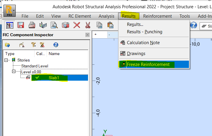 Is it possible to block reinforcement calculated for panels in Robot Structural Analysis