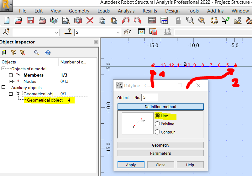 How to define linear support for beam in Robot Structural Analysis