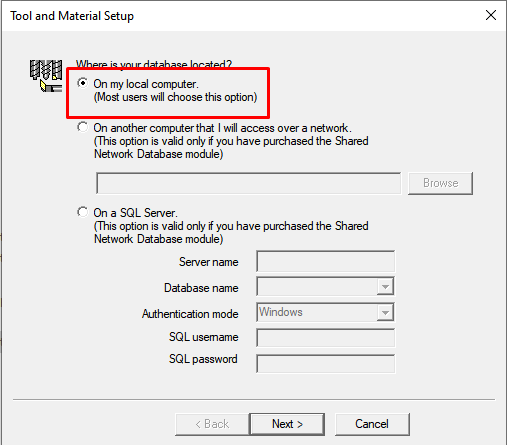 FeatureCAM の 1 つのバージョンから別のインストール済みバージョンに工具データベースを転送する方法