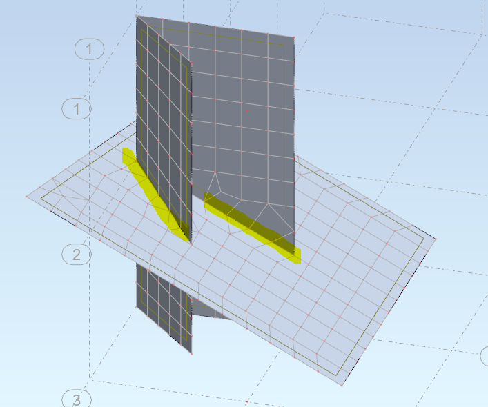 How to mesh intersecting panels in Robot Structural Analysis